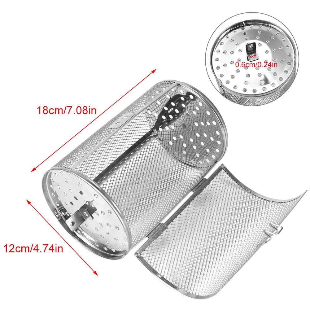 Oven Cages, 360 Degree Rotatable Heating Stainless Steel Oven Racks Oven Basket Rotisserie Basket for Baking Nuts, Coffee Beans, Peanut or BBQ Roaster Tool
