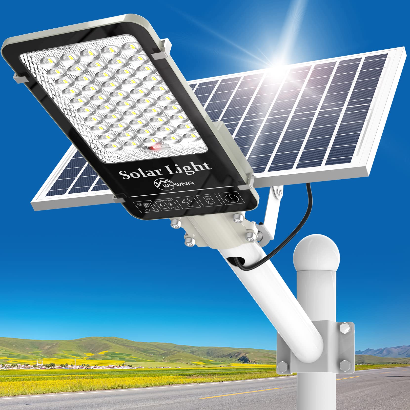 WYWNA 6000W Solar Street Lights Outdoor and 5000W Solar Street Lights Outdoor