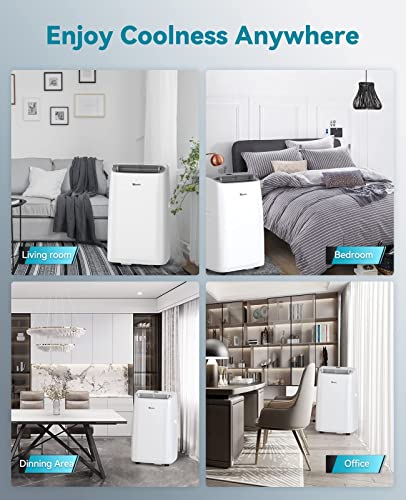Wamife 12000 BTU Portable Air Conditioner, Smart Indoor Air Conditioner Voice Control with Alexa & Google Home, Cools Up to 700 Sq.Ft. Portable AC Unit with Remote Control, Window Kit