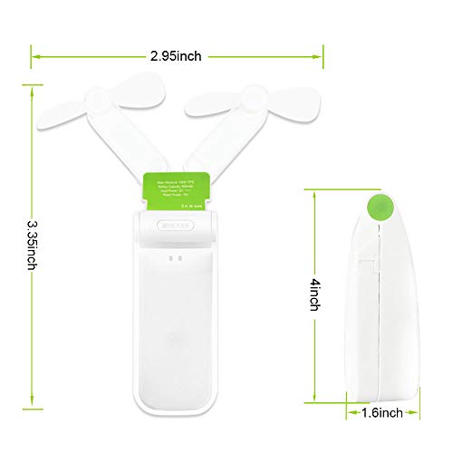 Jomilly Handheld Mini Portable Fan Personal USB Fan Pocket Fan Travel Fan