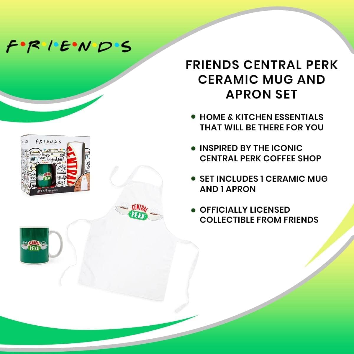 Paladone Friends Mug and Apron Gift Set Officially Licensed Merchandise