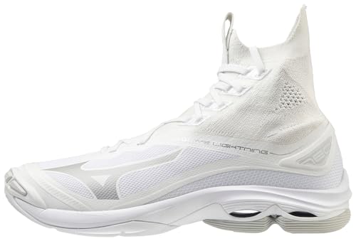 Mizuno Women's Wave Lightning Neo Volleyball Shoe, White-Grey, 12.5