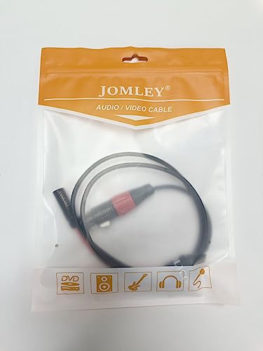 JOMLEY Mini XLR to XLR Cable,XLR Female to Mini XLR Male Microphone Audio Cable for Blackmagic Pocket 4K Camera Video Assist 4K - 3ft