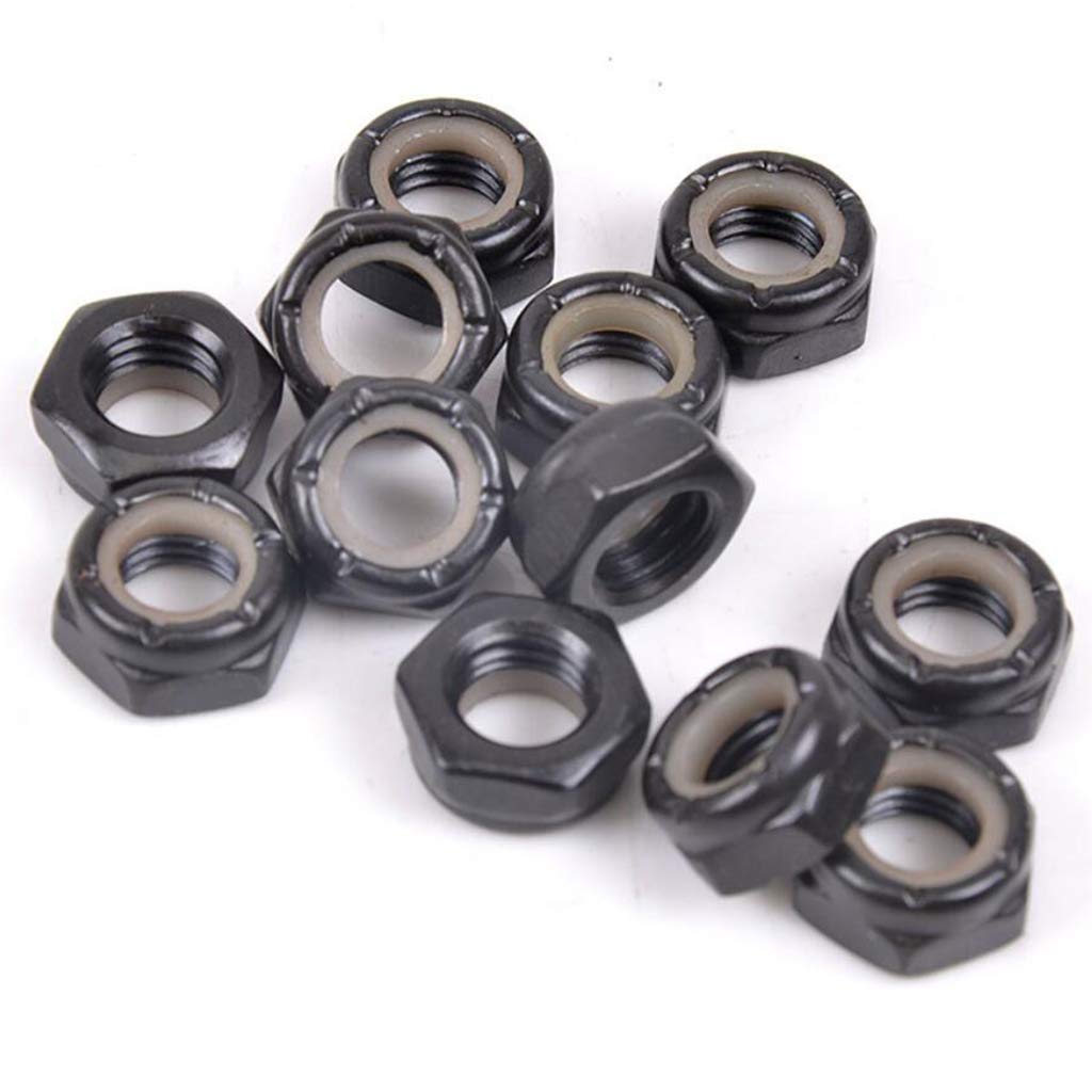menolana 50pcs Axle Nuts for Skateboard Longboard Trucks Skateboarding Accessories