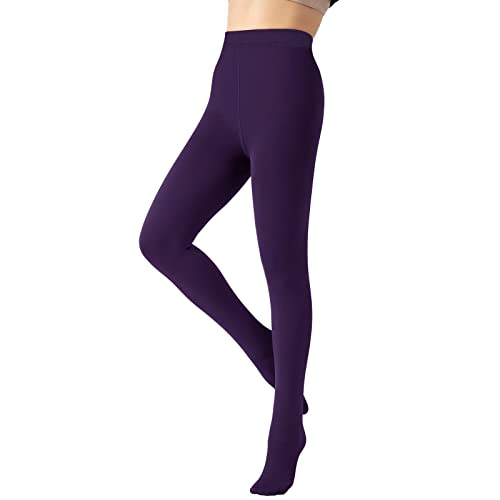 Women's Winter Warm Fleece Joggers Pants Lounge Sweatpant Pull On Walk Sweatpant(A-Purple,One Size)
