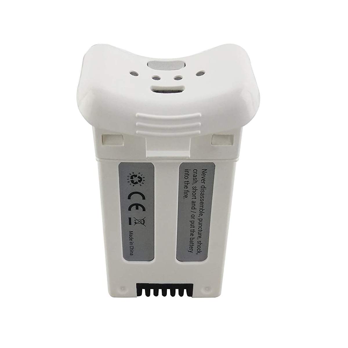 PUOO 2PCS 3.7V 1000mAh Lithium Battery for SJRC S20W T25 Four-axis Drone Spare Parts Remote Control Drone(White)