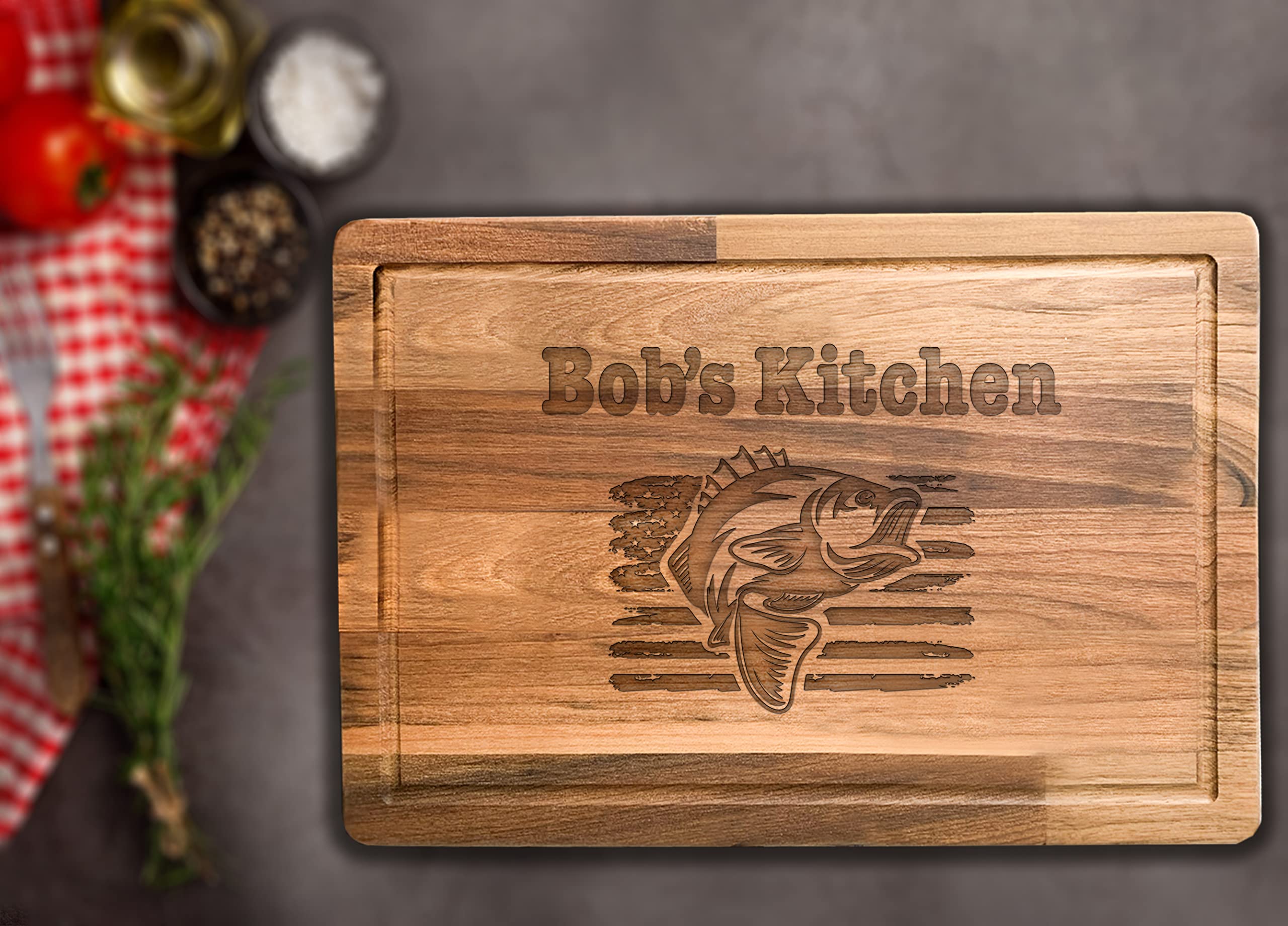Personalized Walnut Cutting Boards, Custom Fathers Day Gift, USA Flag Sign, Bamboo Chopping Board For Meat, Dad Gifts, BBQ Grilling Gifts For Men, Kitchen Gift, Serving Tray, Chef Cooking Gifts