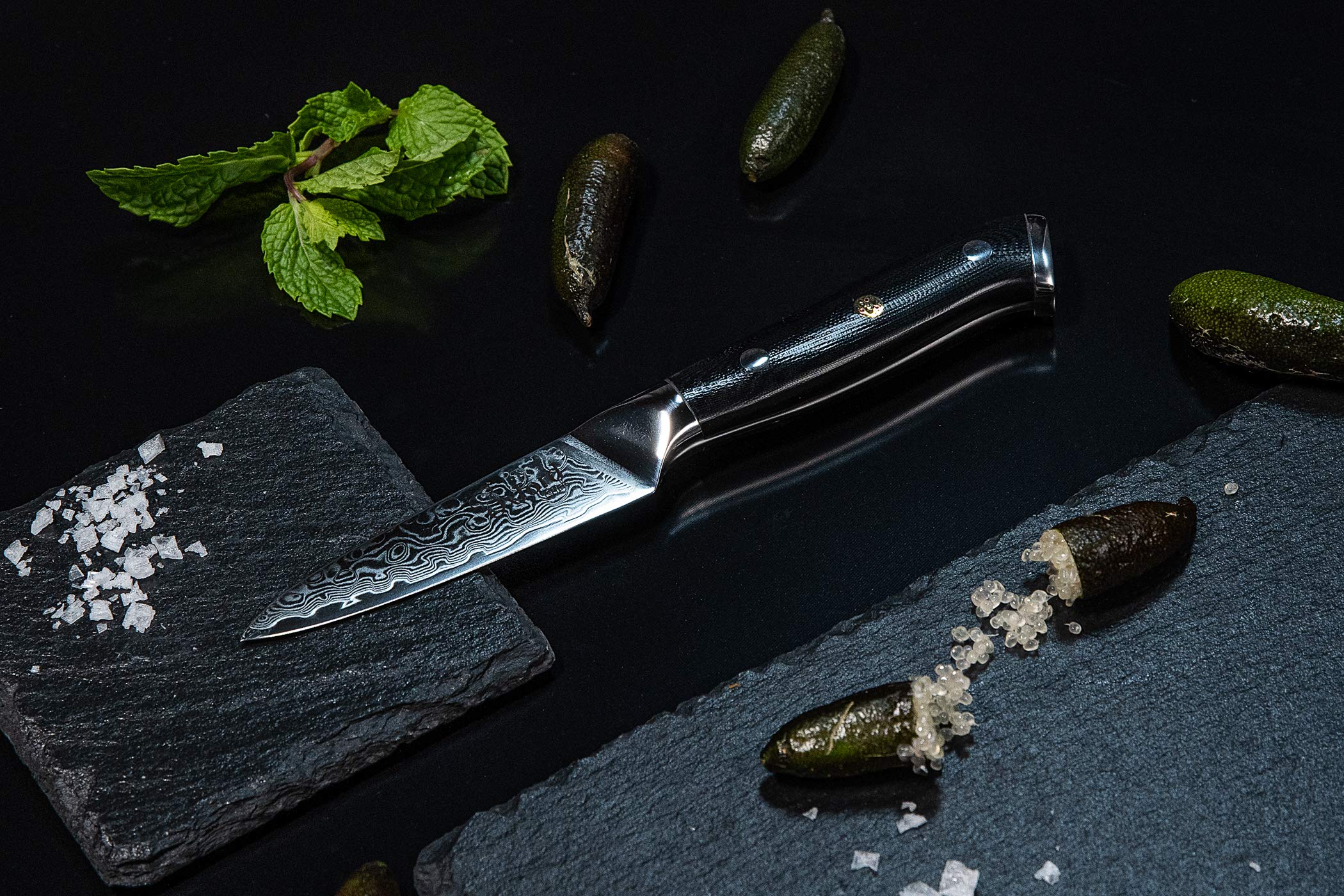 Oxford CHEF Paring Knife- 3.5 Inch - Damascus Japanese- VG10 Super Steel 67 Layer High Carbon Stainless Steel- Razor Sharp, Stain & Corrosion Resistant, Awesome Edge Retention