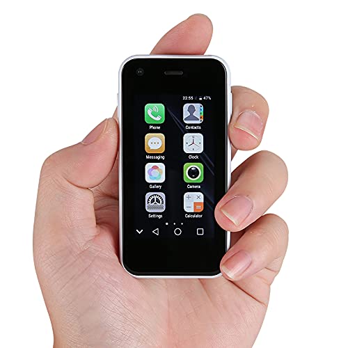 Sudroid Unlocked Mini Smartphone, 2.5 Inch The World's Smallest Cell Phone 3G Network Premium Child Phone Quad Core Small Phone (White)