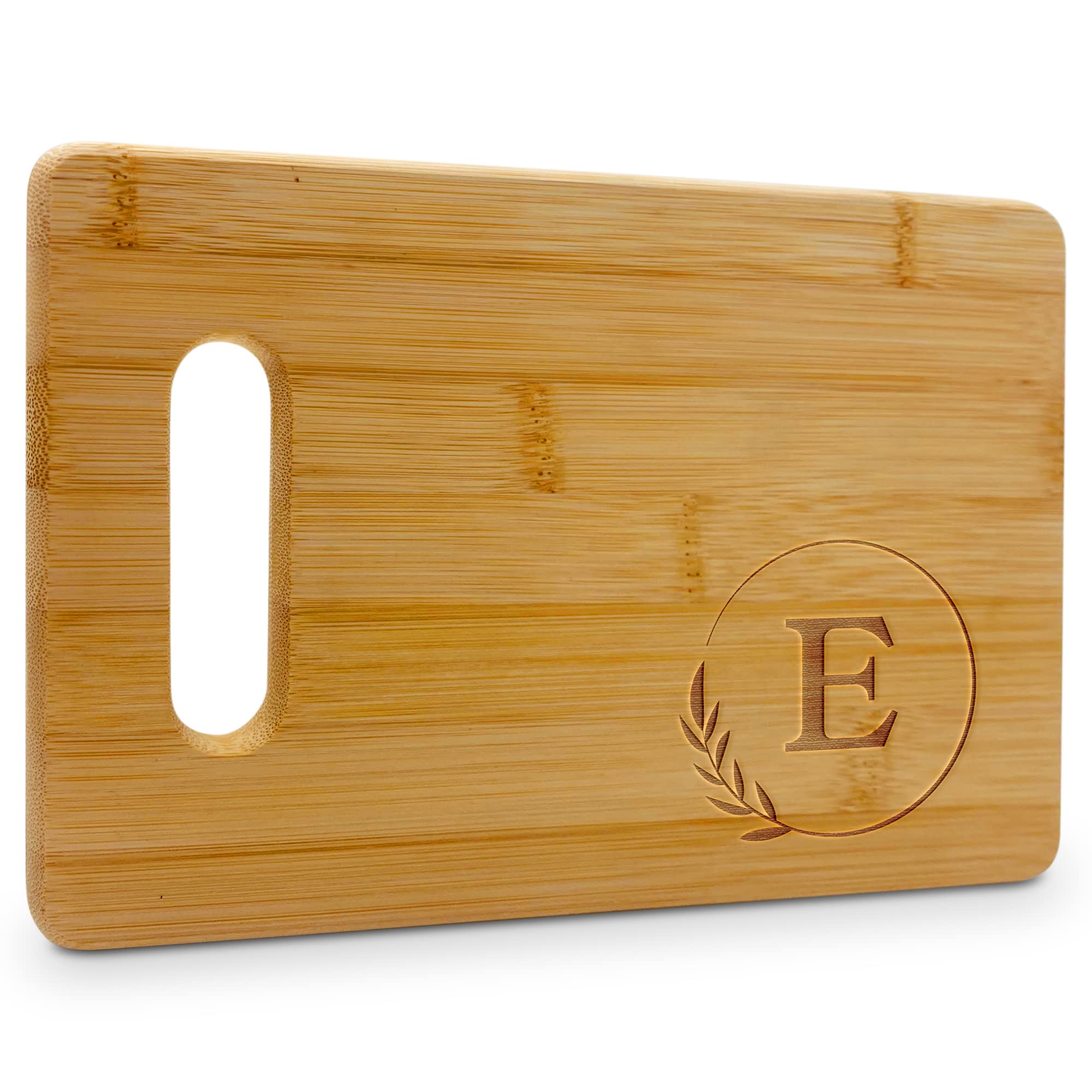 Personalized Cutting Boards - Small Monogrammed Engraved Cutting Board (E) - 9x6 Customized Bamboo Cutting Board with Initials - Wedding Kitchen Gift - Wooden Custom Charcuterie Boards by On The Rox
