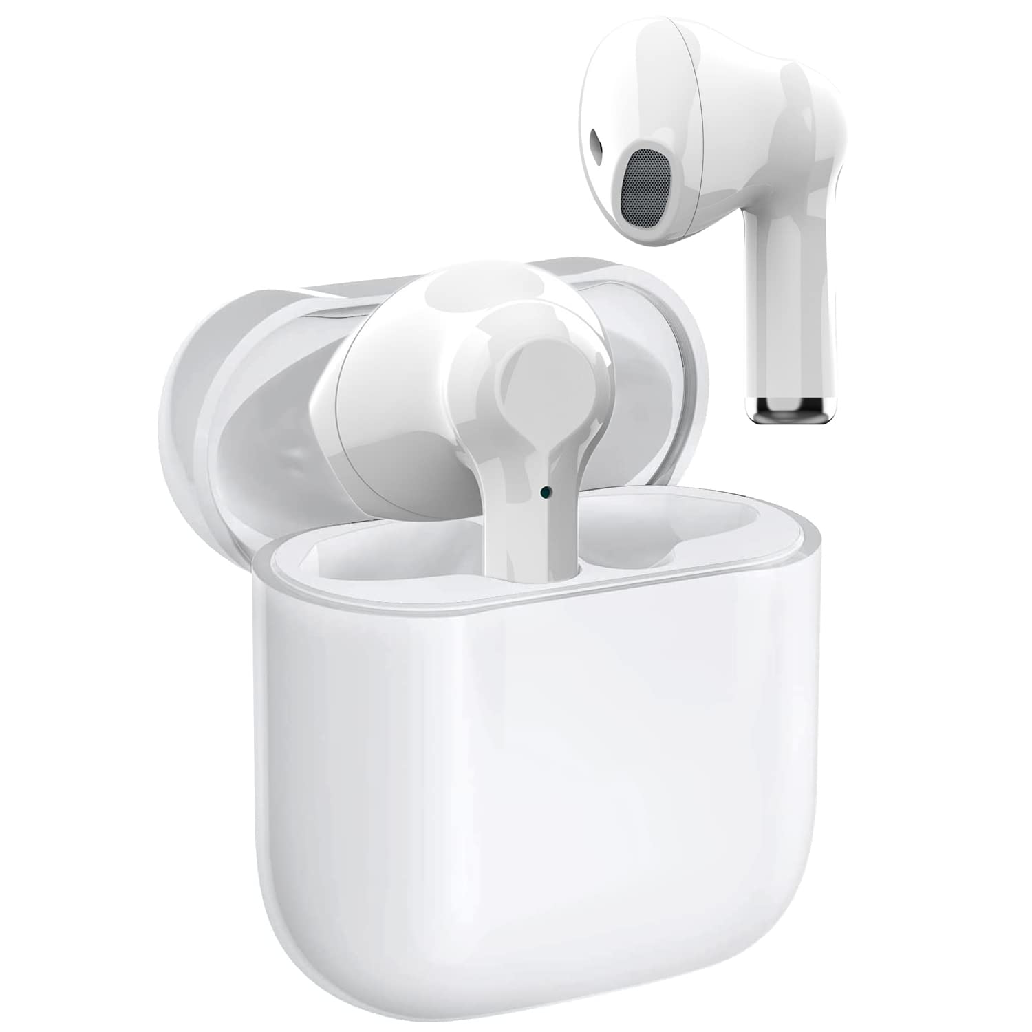 Wireless Earbuds, Bluetooth Earbuds Environmental Noise Cancellation Waterproof Call Noise Cancelling Mini Earbuds, Clear Calls Built-in Microphone Stereo Touch Earphones for Work, Home Office