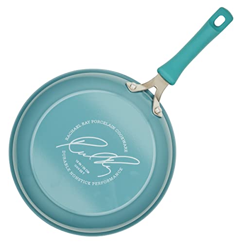 Rachael Ray Cook + Create Nonstick Frying Pan/Skillet, 10 Inch, Agave Blue