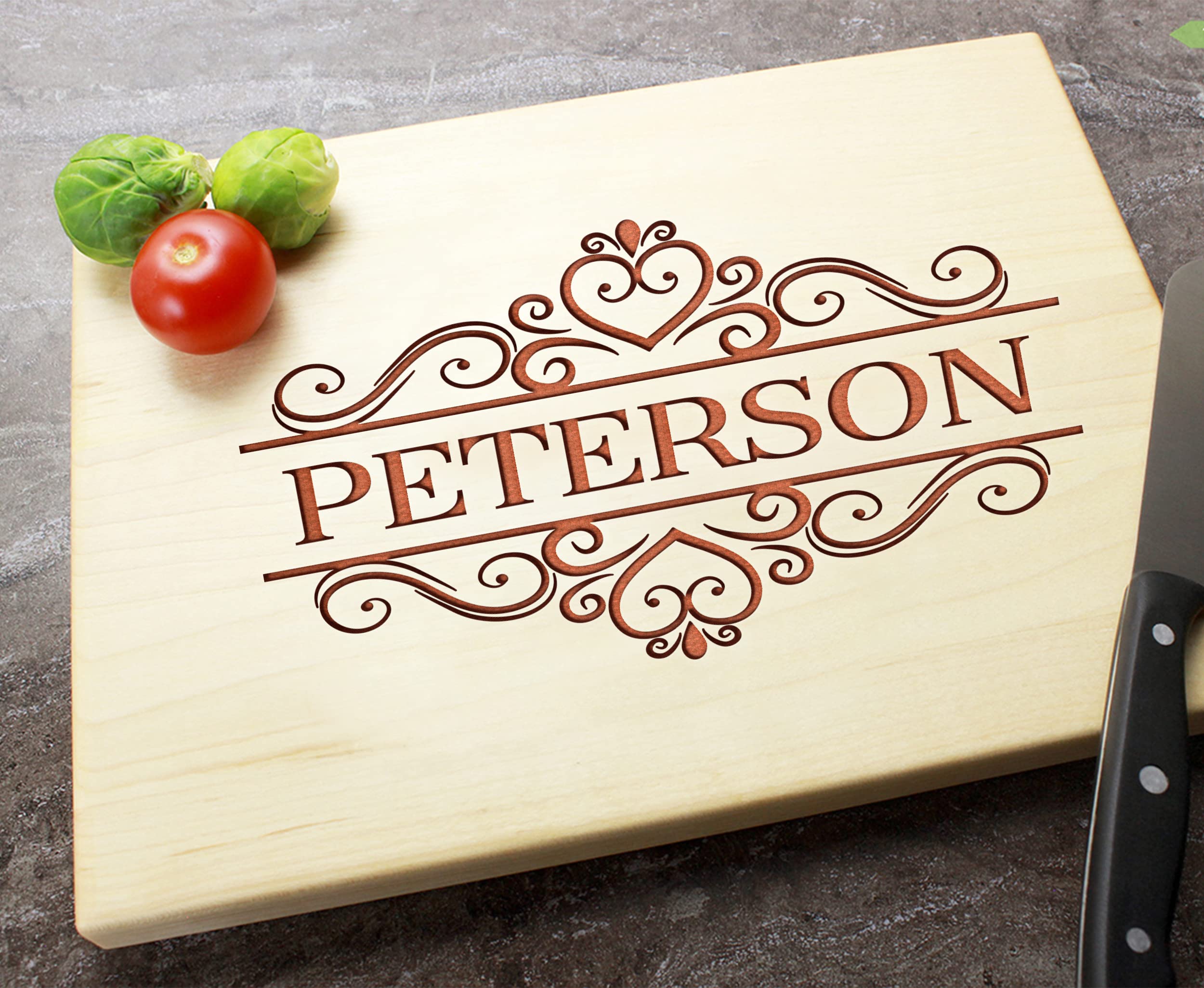 Personalized Cutting Board Custom Mr Mrs Cutting Board Wood Engraved Cutting Board