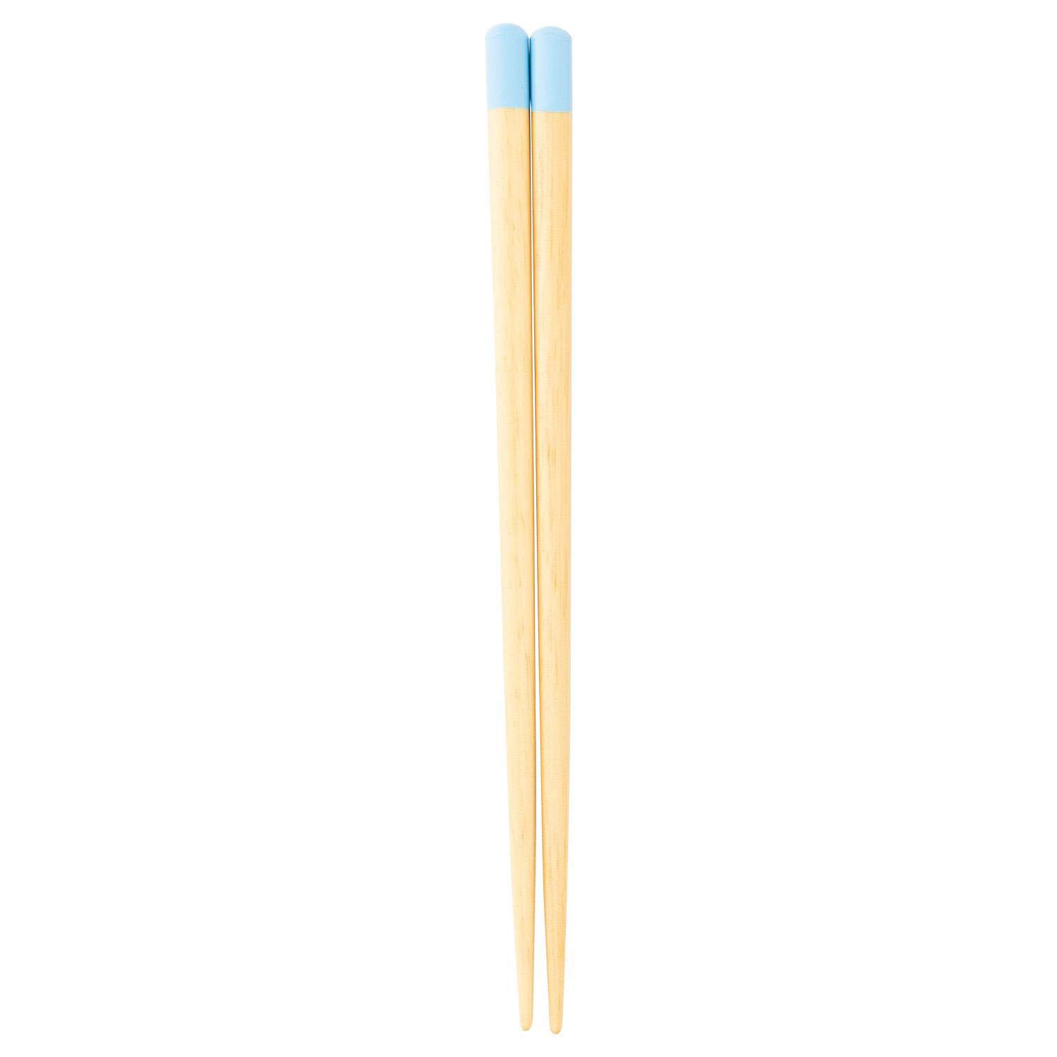 Ogishi Tadashi Shouten Small Size Pastel Color Reusable Wooden Chopsticks for Kids Dishwasher Safe Made in Japan (7'' (for lower grades)) Light Blue/Pink/Yellow