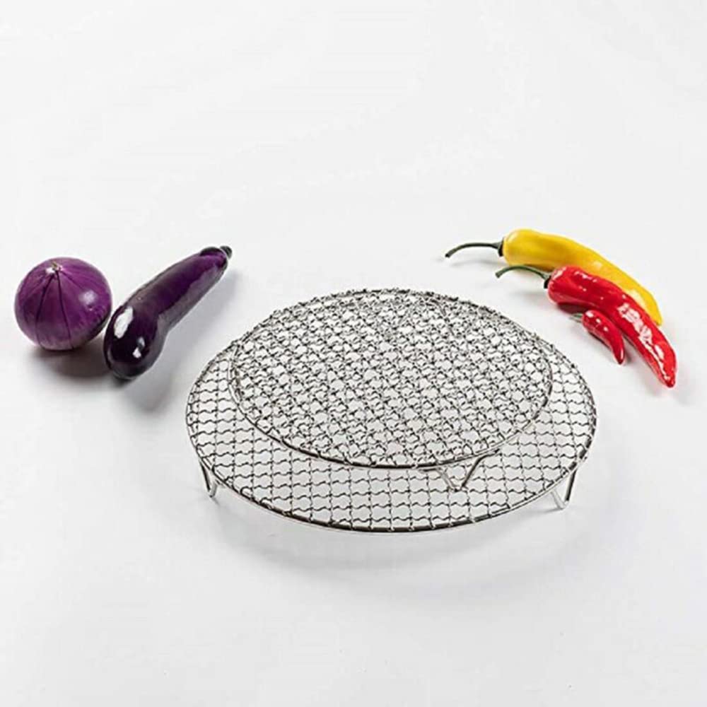 PETSTIBLE 6.5Inch Round Racks Non Stick Stainless Steel Cooling Rack Grill Cooking Baking Grilling Roasting Steamer Rack Oven and Dishwasher Safe