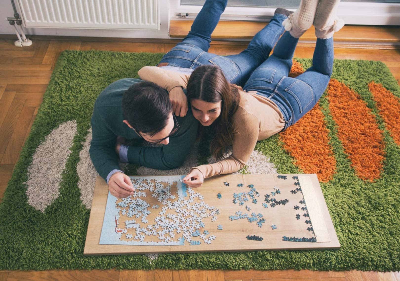 Puzzles for Adults 500 Piece，Jigsaw Puzzle，Easter Bunny and Eggs Puzzle,Wooden Puzzle,Christmas Puzzle and Easter Jigsaw Puzzle, (Easter Bunny and Eggs, 500 Piece)