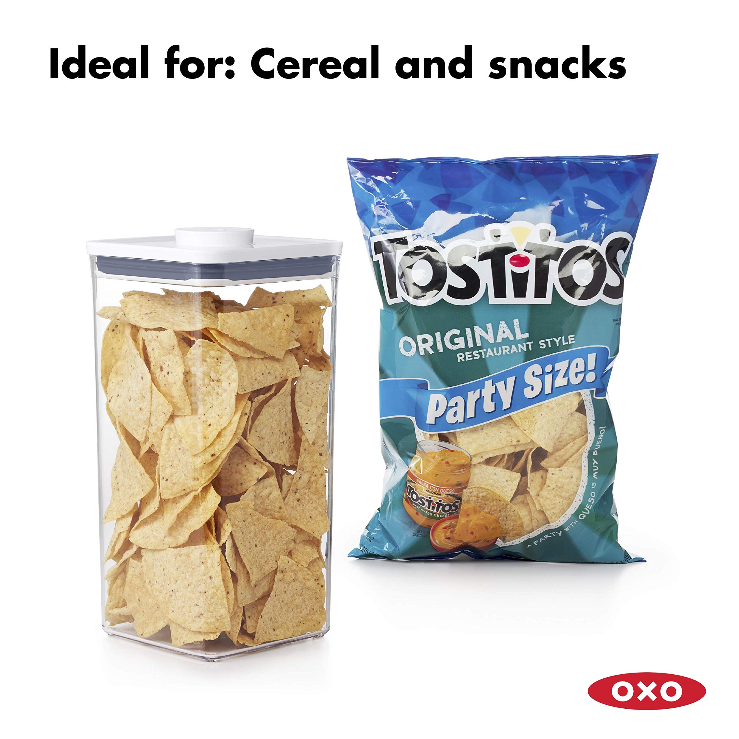 OXO Good Grips 3-Piece POP Cereal Dispenser Set + OXO Good Grips POP Container - Airtight Food Storage