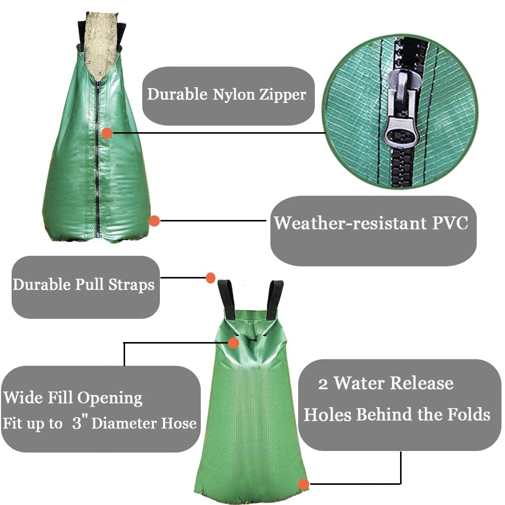 Refasen Tree Watering Bag, 20 Gallon Water Bags for Trees Slow Release Drip Irrigation Bag for Trees (1 Pack)