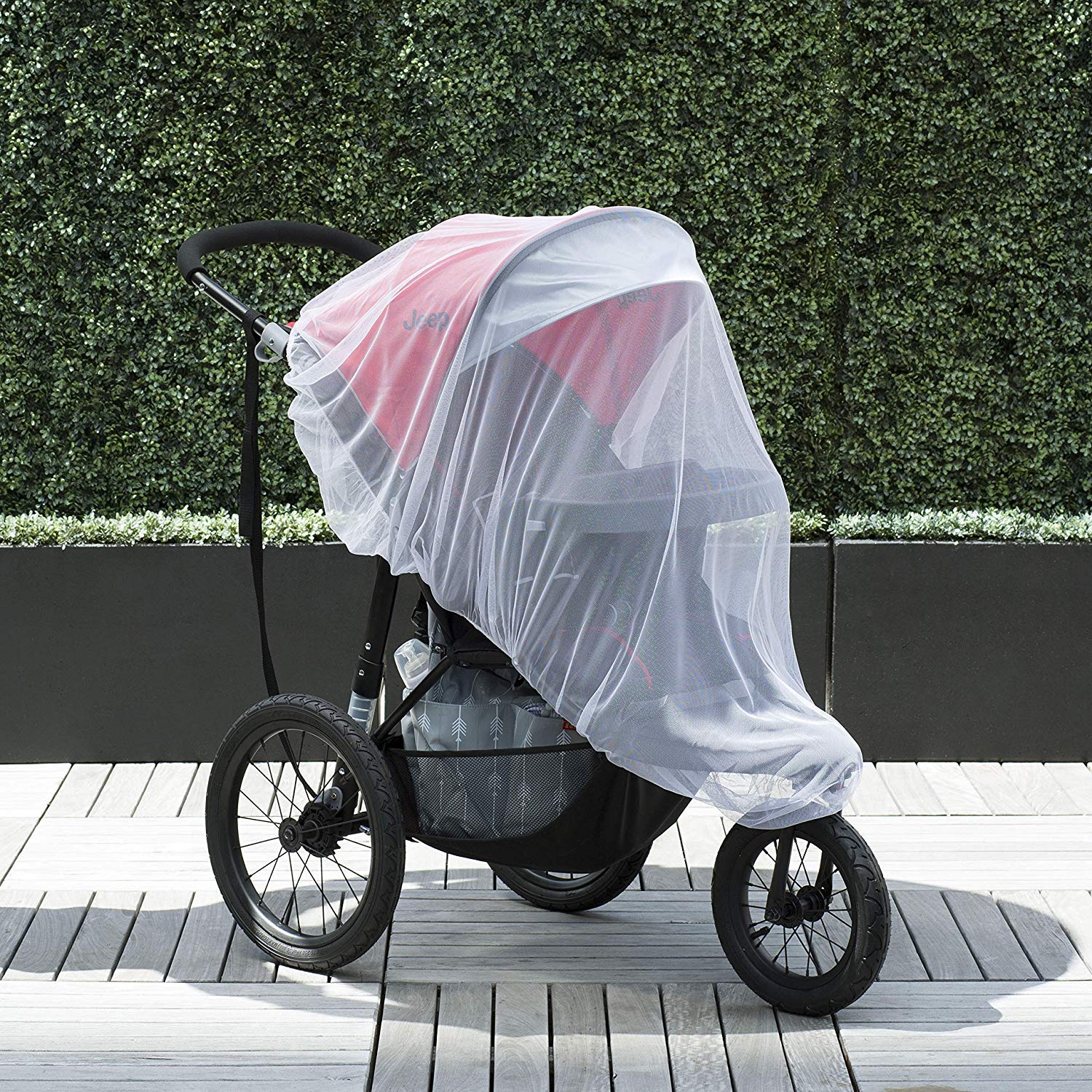 METCRY Baby Mosquito Net for Stroller,Insect Bug Netting for Strollers Infant Carriers, Car Seats, Cradles, White(2 Pack,Universal Size)