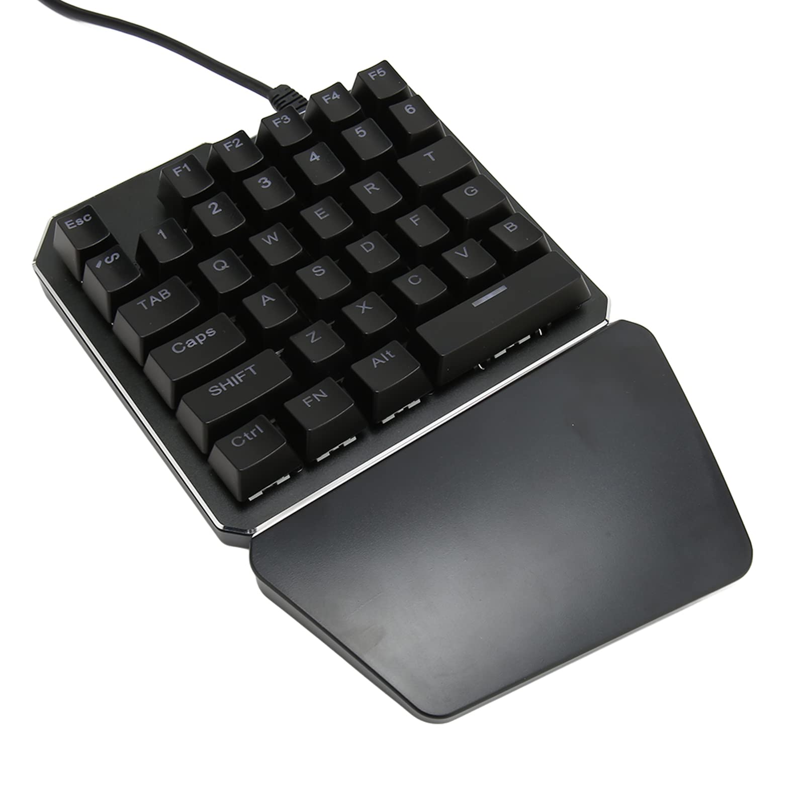 VINGVO Onehand Keyboard, 35 Keys Gaming Keypad Blue Switch for Gaming