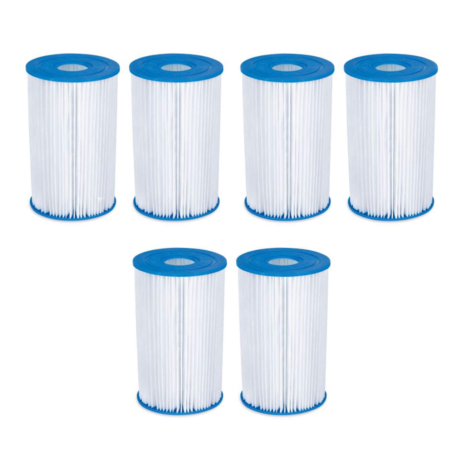 Summer Waves P57000302 Replacement Type B Swimming Pool and Hot Tub Spa Cartridge with Heavy Duty Ultimate Filtration Paper (6 Pack)