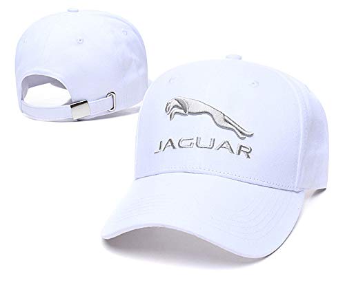 METERO Birsppy SO YoursportFit Jaguar Hat 3D Embroidered Baseball Cap Men Women Adjustable Hat Travel Cap (White)