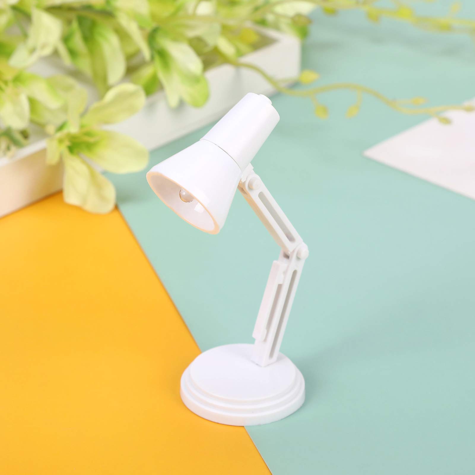 Meideli Desk Light LED Table Lamp Foldable Eye Protection Simple Plastic Home Bedroom Dormitory Desk Lamp for Students White