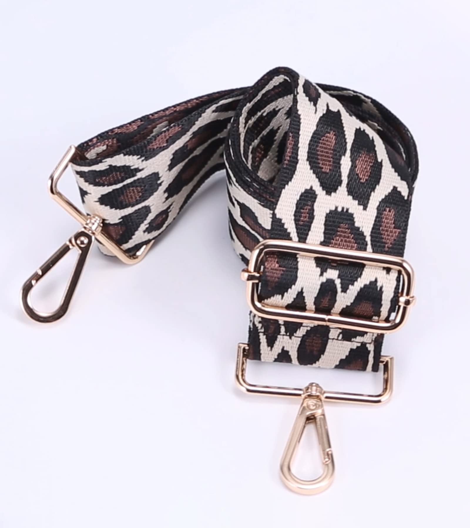 Purse Strap Replacement Crossbody - Adjustable Crossbody Straps for Purses, Guitar Purse Strap for Handbags Leopard Pattern 2 inches
