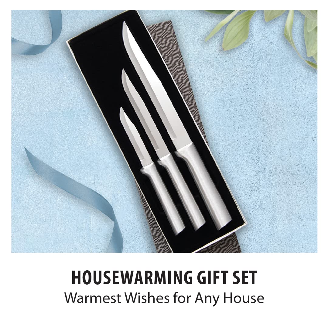 RADA Housewarming Knife Gift Set β 3 Piece Stainless Steel Knives With Knife Sharpener