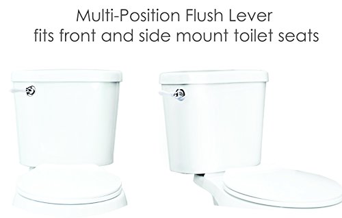 Toilet Handle Replacement Flush Lever - by LDR Global, Repair Replace Tank Flush Handles with Matching Bath Decor Parts, Universal Mount Fits Front Side and Angle Mounts