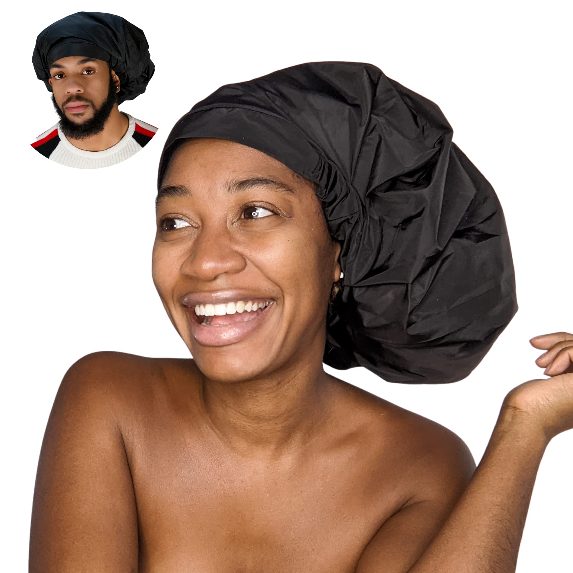 Shower Cap XL and Jumbo Bundle for Braids and Locs