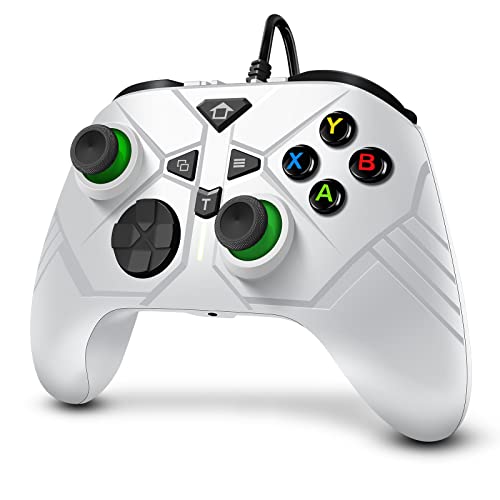 SAMINRA Replacement for Wired Xbox One Controller with Two Remappable Buttons, 3.5mm Audio Jack and Turbo Key, Compatible with Xbox Series X/S, Xbox One X/S and Windows 10/11