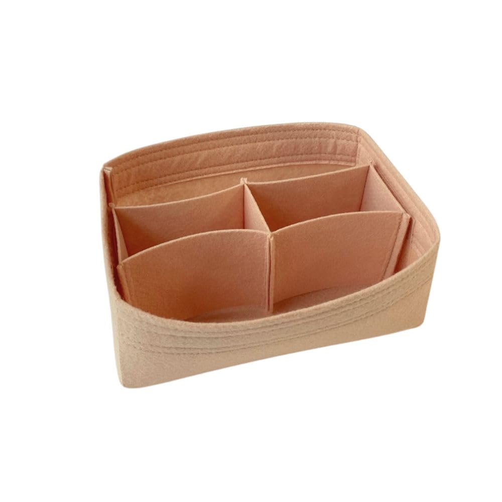 SAMORGA (1-159/ LV-NICE-Mini) LV Nice Mini Bag Organizer Insert Innerbag (1.2mm Leather Beige)