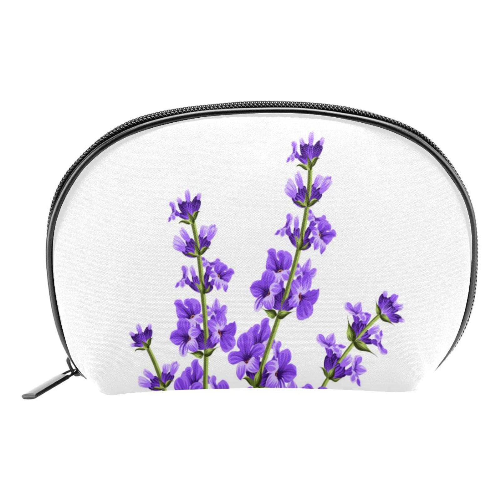 TBOUOBT Cosmetic Travel Bags, Makeup Case, Makeup Bag for Toiletries, Purple Lavender Flower