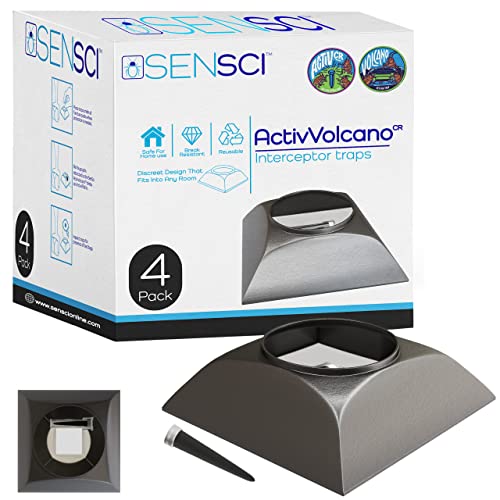 SenSci ActivVolcano 4 Pack, Volcano Bed Bug Interceptor & ActivCR Bed Bug Lure - Bed Bug Traps for Home, Office, Hotels