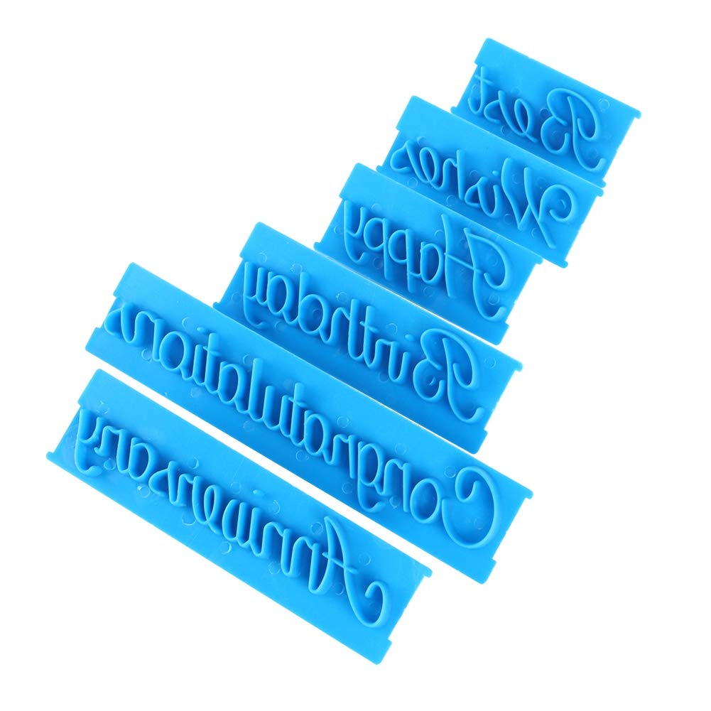 Plastic 3 Set Handwriting Letter Cake Embosser DIY Plastic Molds Cake Decorating Printing Cake Decorating Supplies Kit