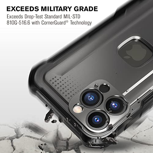 VENA vArmor Rugged Case Compatible with Apple iPhone 13 Pro Max (6.7"-inch), (MagSafe Compatible, Military Grade Drop Protection) Heavy Duty Holster Belt Clip Cover with Kickstand