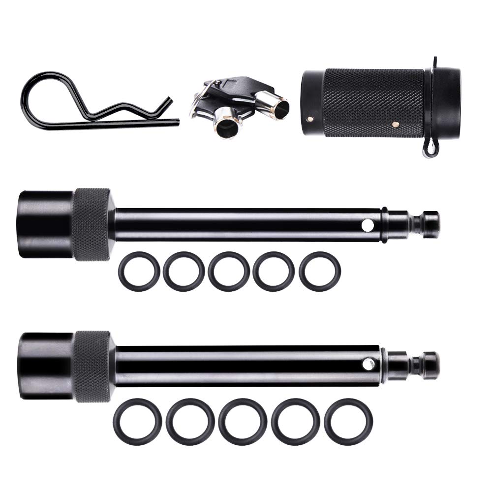 MICTUNING Trailer Hitch Lock Pin Set 5/8 and 1/2 Inch with One Locking System Anti-Rattle for Class I,II,III,IV,V Hitches