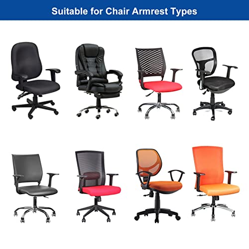 NeColorLife Office Chair Arm Covers Removable Chair Armrest Covers Stretch Desk Chair Arm Cover Washable Computer Chair Arm Covers Protectors for Office Chairs (Black,2Pcs/Set)