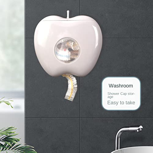 XiFor Disposable Clingfilm Storage Box, Plastic Bag Container and Dispenser for Grocery Bags, Shower Cap Organizer Wall Mounted Rack Trash Bag for Kitchen and Bathroom
