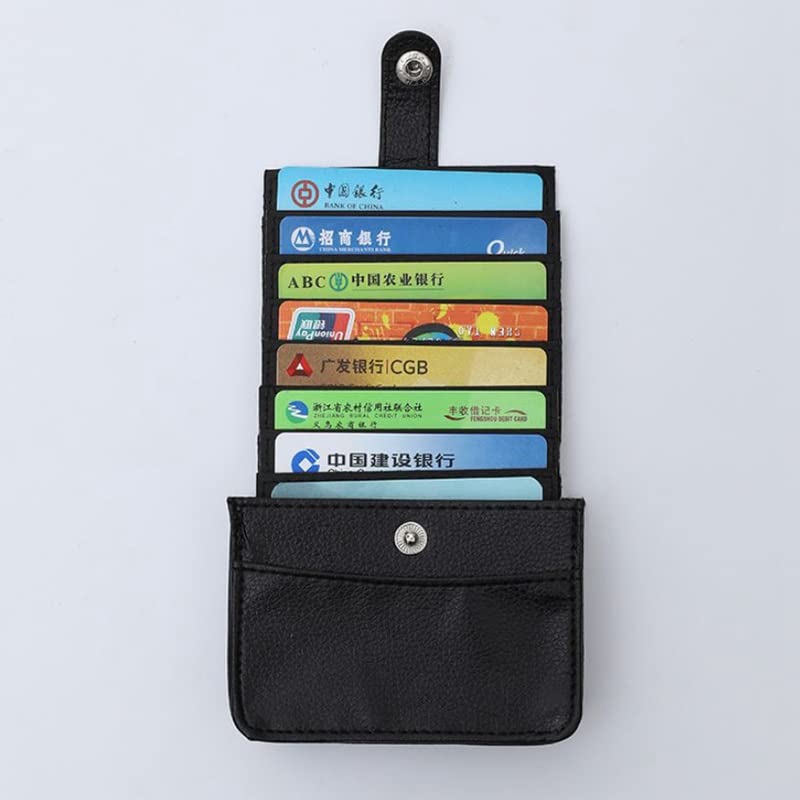SHZBCDN Large Capacity Mini Card Wallet Pu Leather Pull Out Credit Card Case Driver License Bag Men ID Bank Card Holders