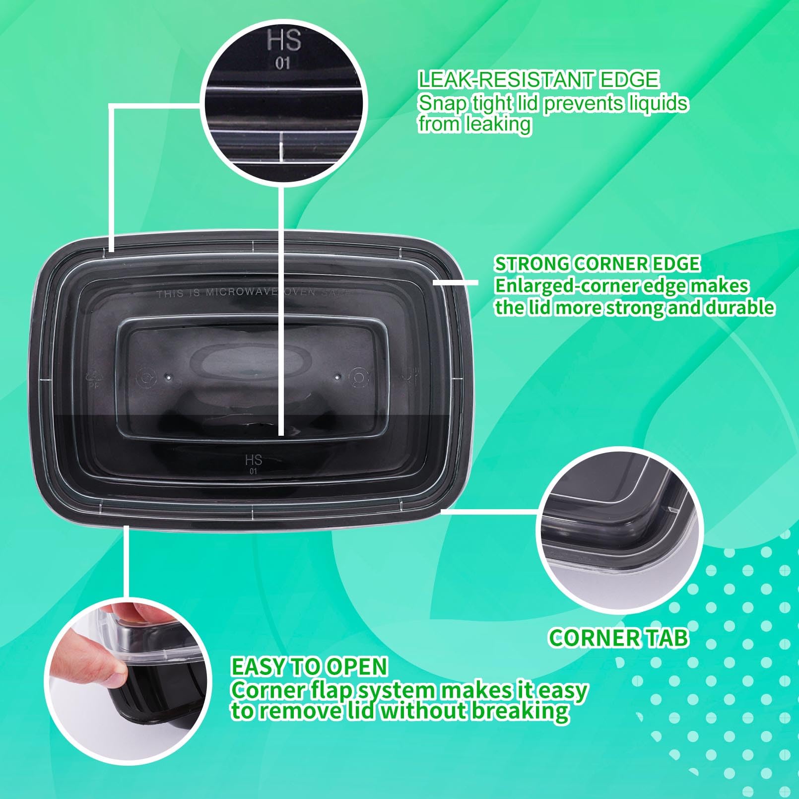RAIHOMKIT [30 Pack 38oz Meal Prep Containers,1 Compartment Food Storage Containers with Lids,Reusable Food Prep Containers,BPA Free Plastic Containers,Stackable,Freezer/Microwave/Dishwasher Safe