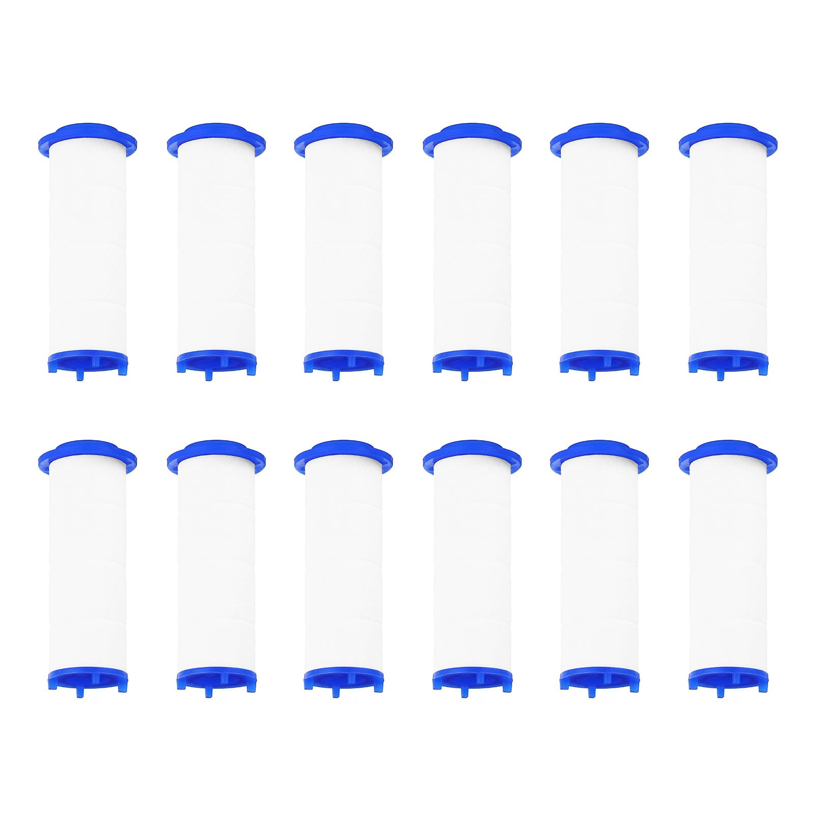 uxcell 12 Pcs Shower Head Filter 3.3 Inch PP Cotton Filter Cartridge Replacement High-Pressure Handheld Fan Shower Jet Sets