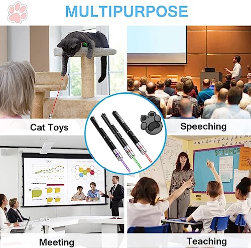 XIMIBI Laser Pointer, 3 Pack, Pet Kitten Dogs Laser Pen Toys Chaser Tease Pointer Pen Toys for Cats Indoor Training