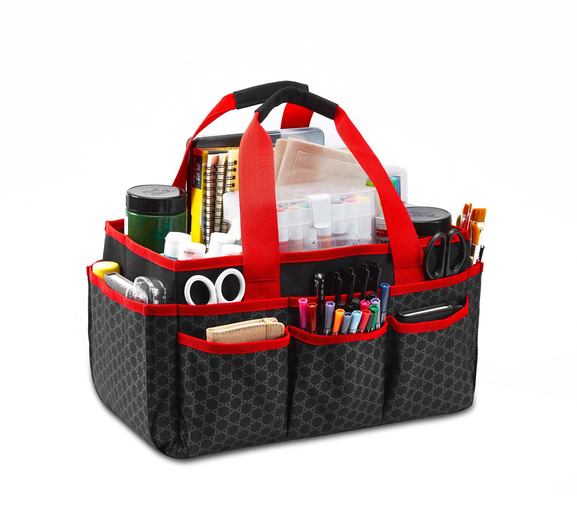 JOSIVIKY Craft Storage Organizer Tote Bag, Art Organizer,Cleaning Supply Caddy, Car Organizer for Tool Supplies, Carrying Bag with Handle for Multi-Purpose, Birthday Gift