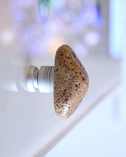 Set of 10 Handmade Natural Beach Stone Cabinet knobs and pulls. Cabinet or Drawer Rock handles