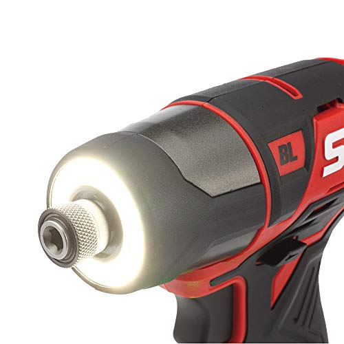 SKIL 2-Tool Drill Combo Kit: PWR CORE 12 Brushless 12V 1/2" Cordless Drill Driver & Brushless 1/4" Hex Cordless Impact Driver, Includes 2.0Ah Lithium Battery & PWR JUMP Charger - CB742901, Red