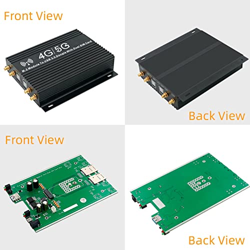 NGFF M.2 to USB 3.0 Adapter Portable Network Adapter with Cooling Fan Dual SIM Card Slot High Gain Antenna for 4G 5G WWAN LTE