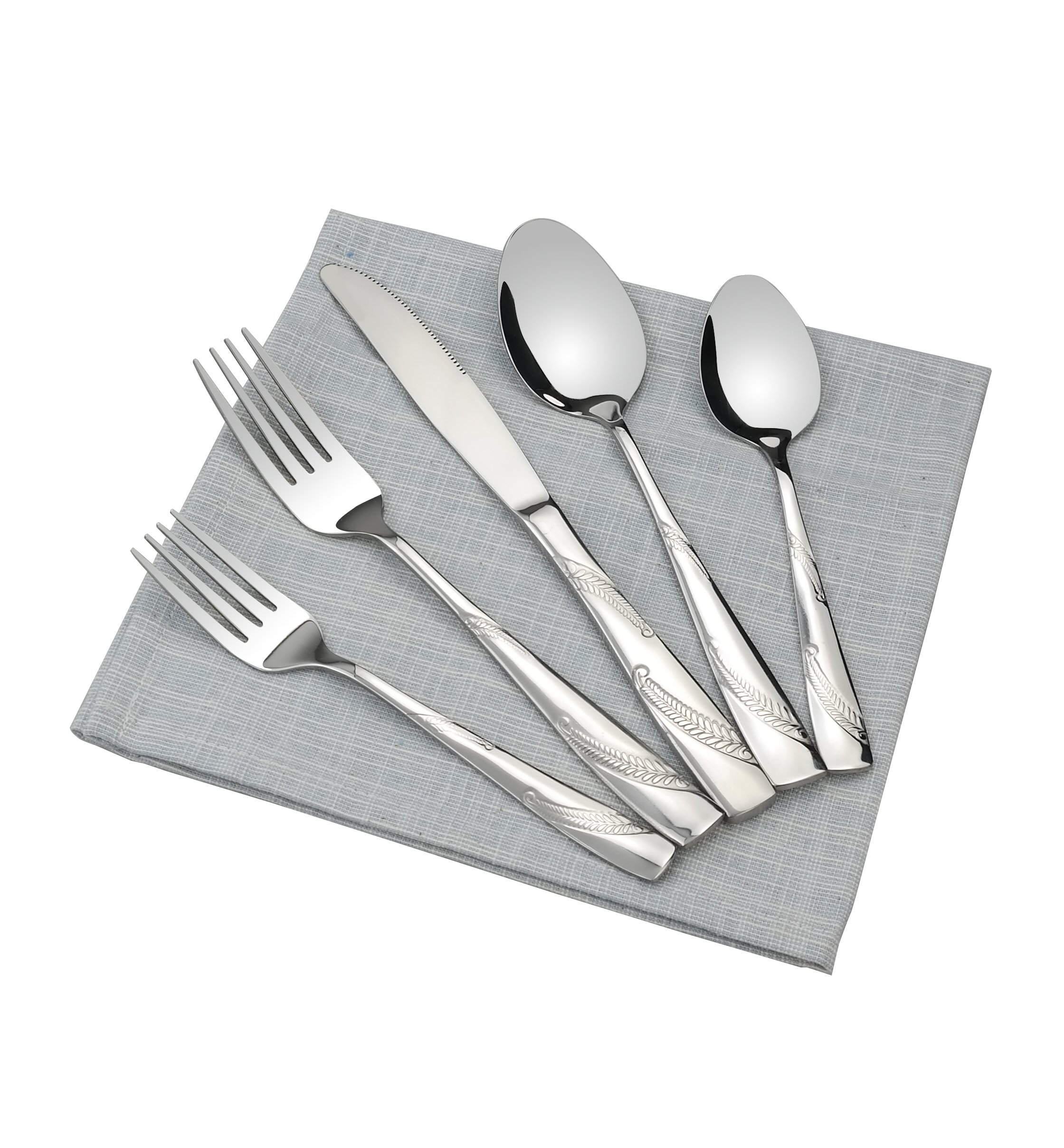 Nicesh 40-Piece Stainless Steel Flatware Cutlery, Service for 8