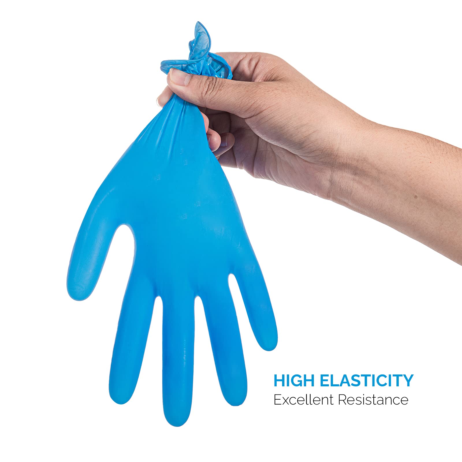 JMU Disposable Vinyl Exam Gloves Small 100 Count Latex Free Powder Free,Latex Free, Blue